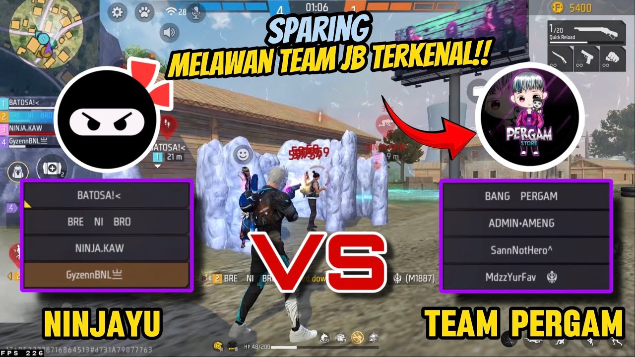 IKUT SPARING NINJAYU VS TEAM PERGAM!! AUTO KASIH TELOR 7-0 MODE AIM MERAH🔥 - YouTube