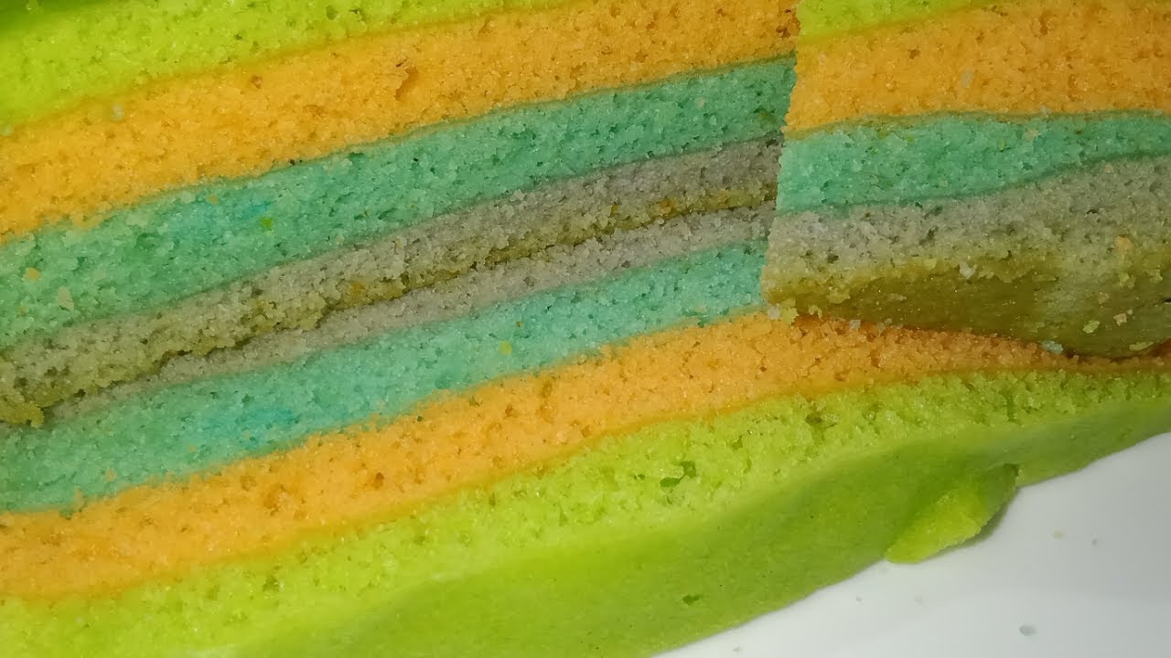 Colourful cake || Cake recipie || Multi colour cake - YouTube