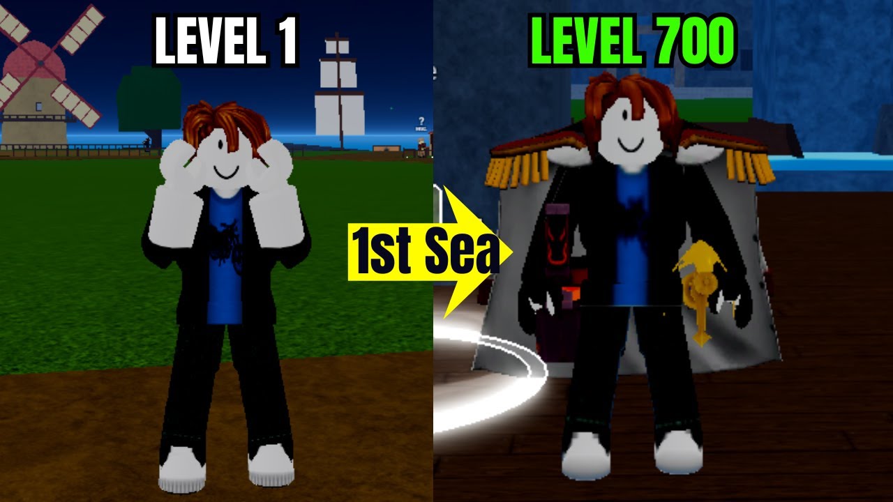 From Noob to Level 700 in Blox Fruits 🔥 (Full First Sea Progression ...