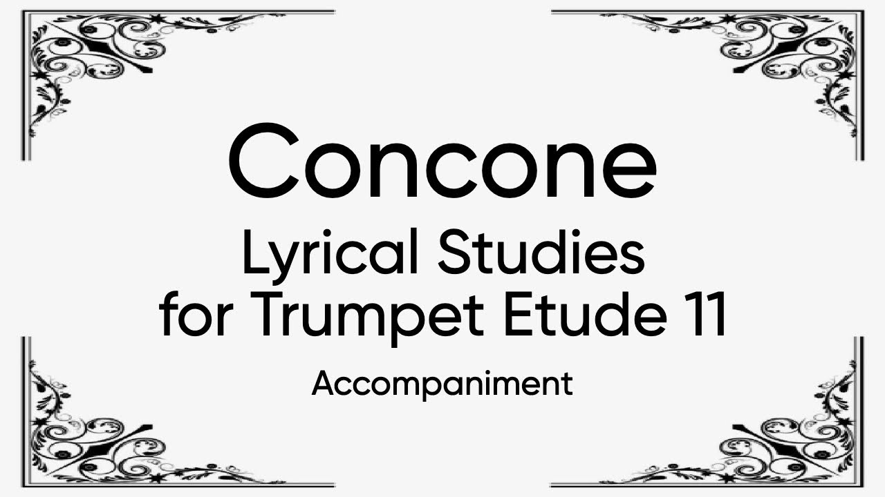 Concone Lyrical Studies for Trumpet Play Along Etude 11 - YouTube
