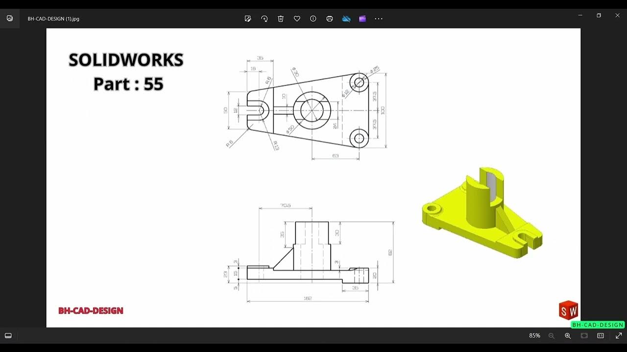SolidWorks tutorial 3D Modeling: Part 55 - YouTube