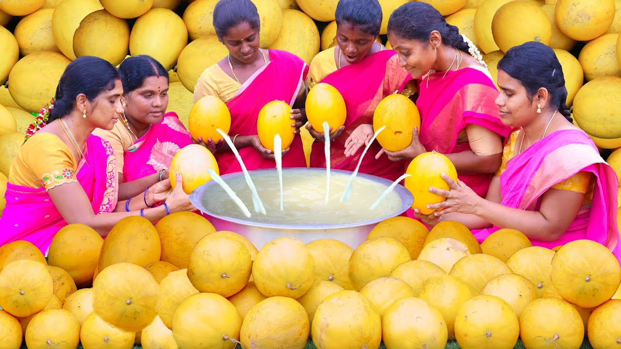MULAMBALAM JUICE | Farm Fresh Muskmelon cutting hacks | Muskmelon ...