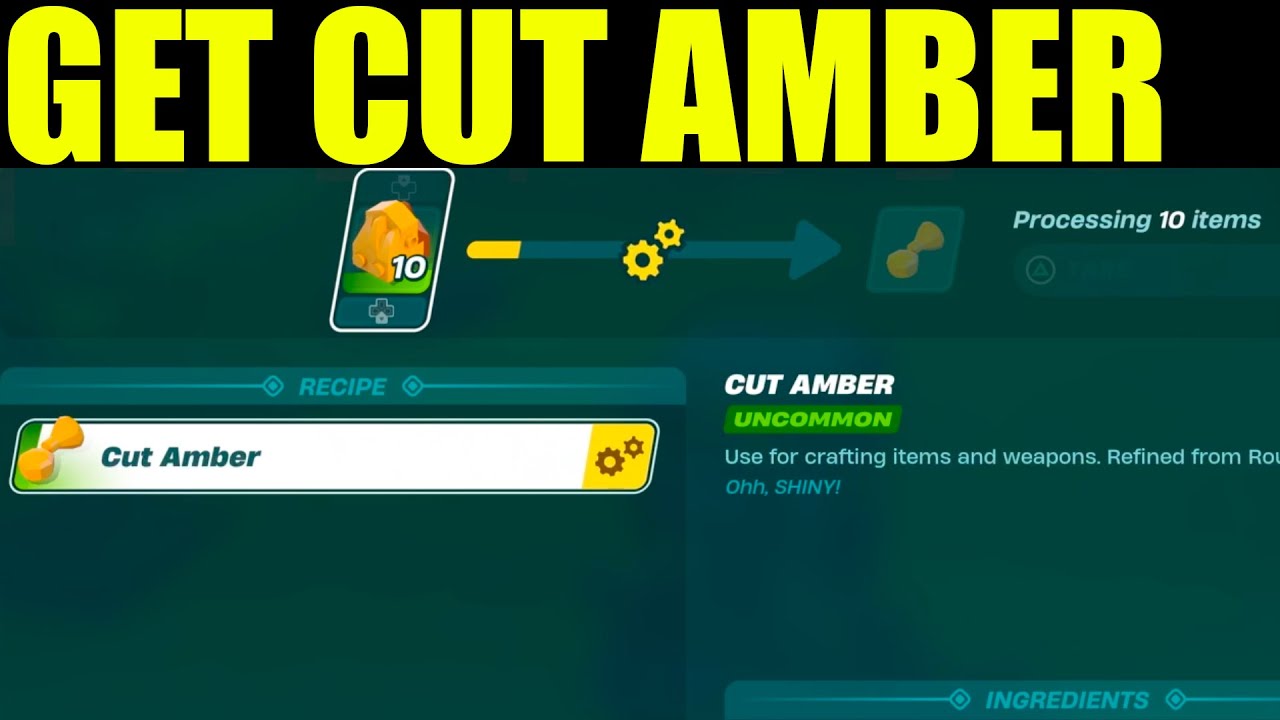 how to get cut amber in lego fortnite - YouTube