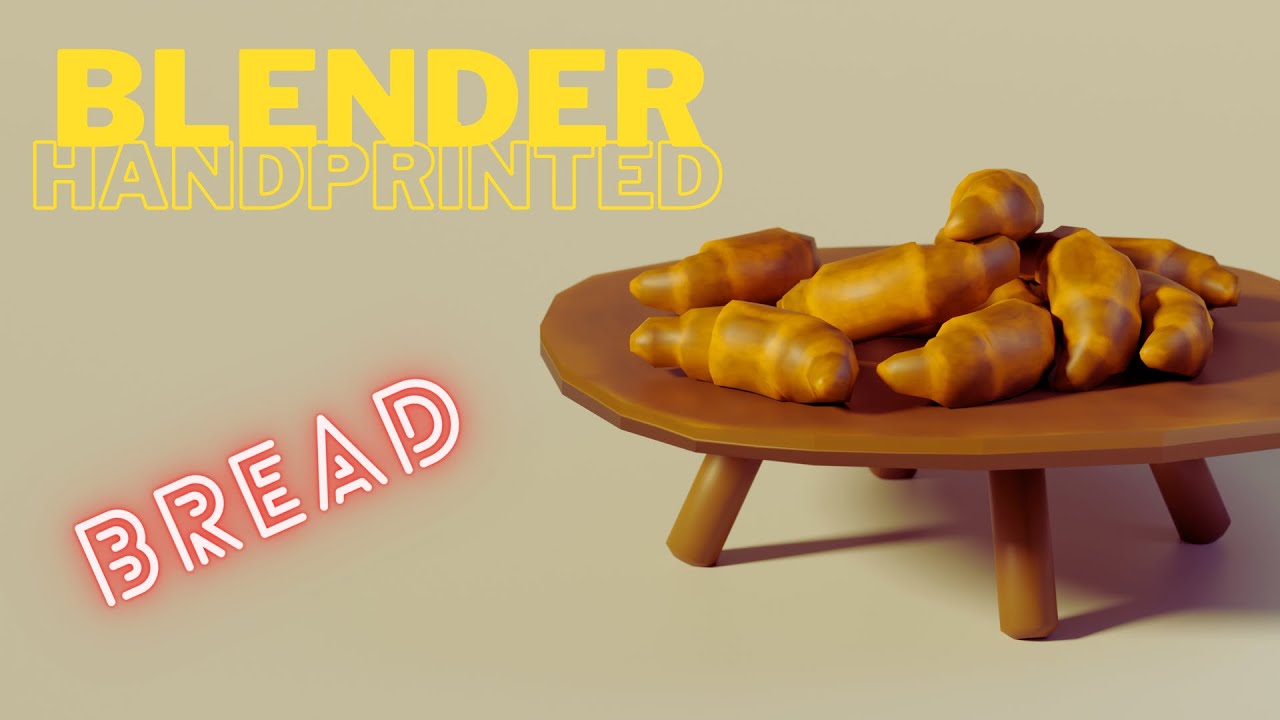 Blender Hand painting game asset || Stylized bread - 03 || - YouTube