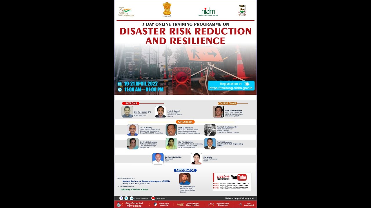 Disaster Risk Reduction and Resilience.| DISASTER IN INDIA | MHA ...