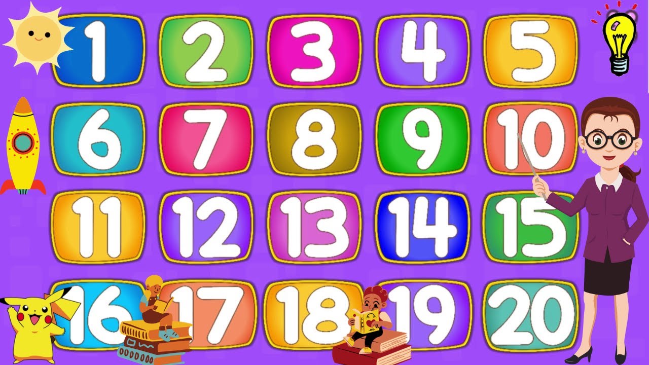 How to Write Numbers | 123 Numbers | Number names | 1 to 20 | Counting ...
