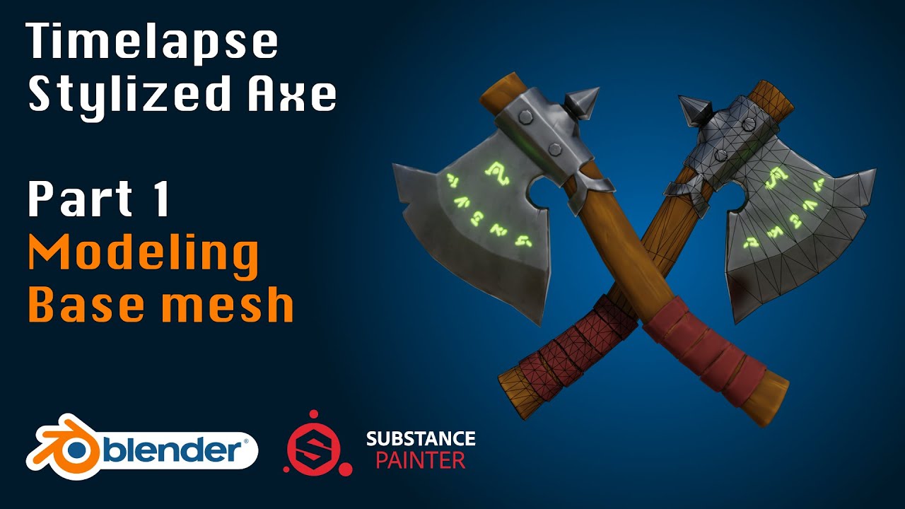 [Blender] Stylized Axe : How to make a game asset - Part 1 - YouTube