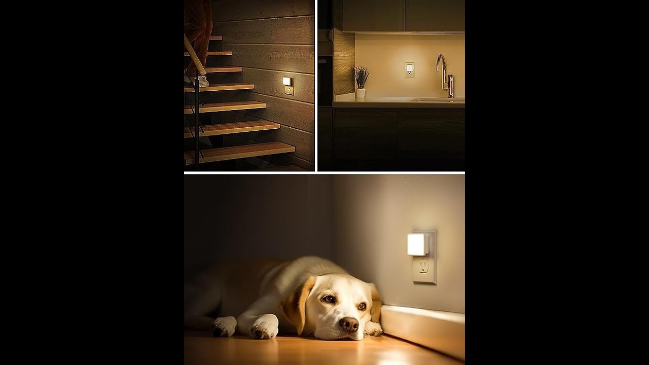 LOHAS LED Night Lights Plug into Wall 2 Pack Bright Plug in Night Light ...