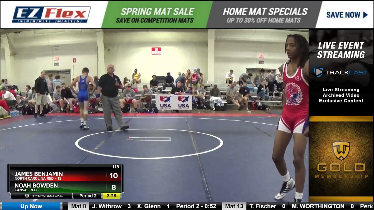 113 James Benjamin North Carolina Red vs Noah Bowden Kansas Red ...