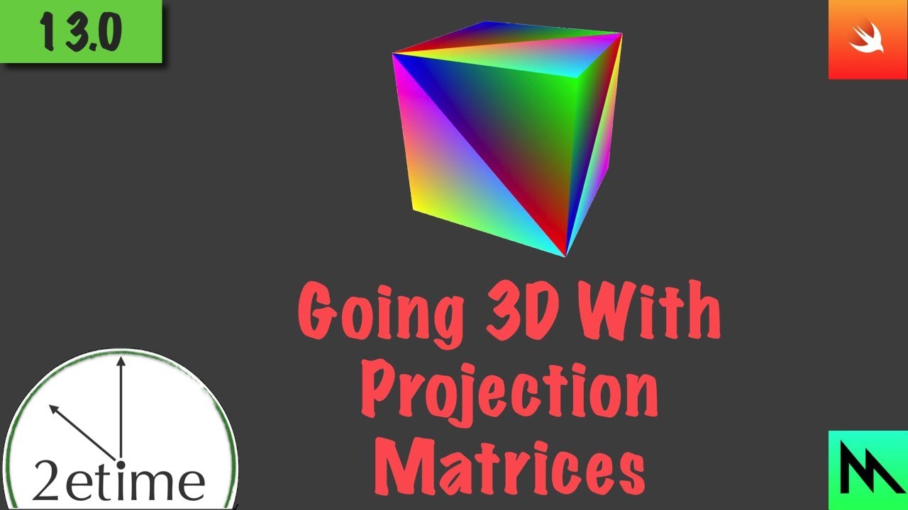 13: Going 3D With Projection Matrices In Swift And Metal - YouTube