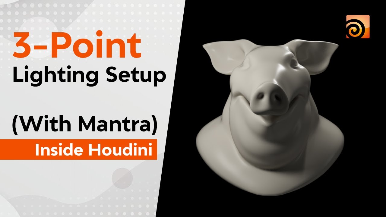 Three-point lighting in Houdini | Houdini Lighting Tutorial | Houdini Tutorial - YouTube