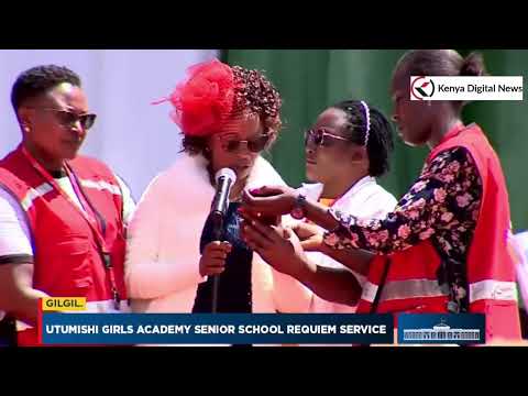 Tears as Mother who lost daughter at Utumishi Girls' School speaks during requiem mass