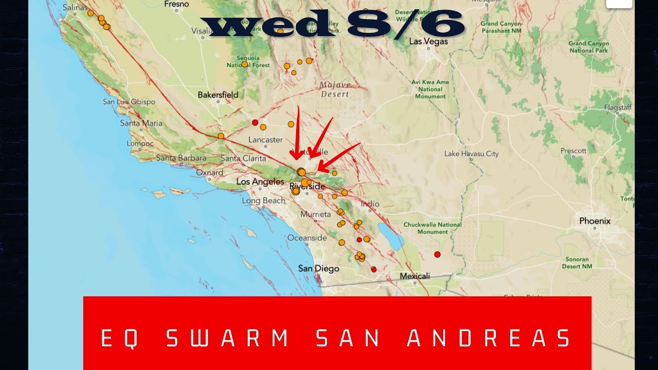 Heads up.. Earthquake swarm on the San Andreas Fault today. Kilauea ...