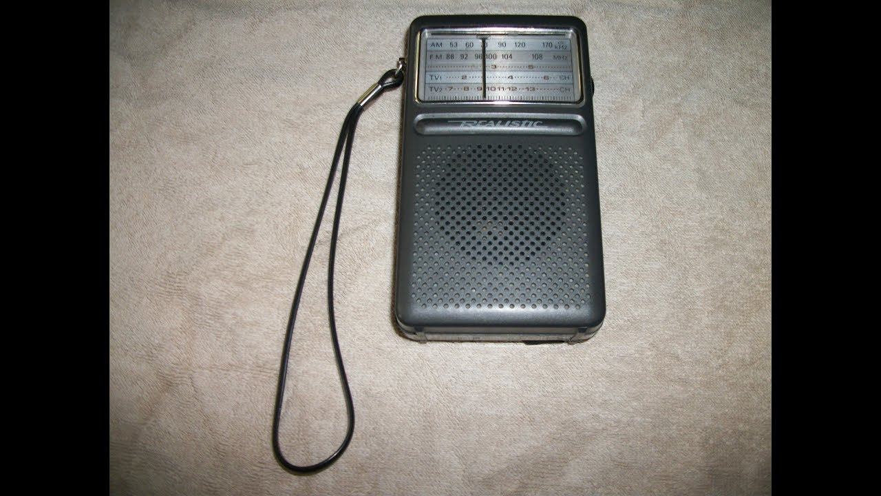 1990's Radio Shack 12-614 AM/FM/TV1/TV2 Portable Radio Review - YouTube