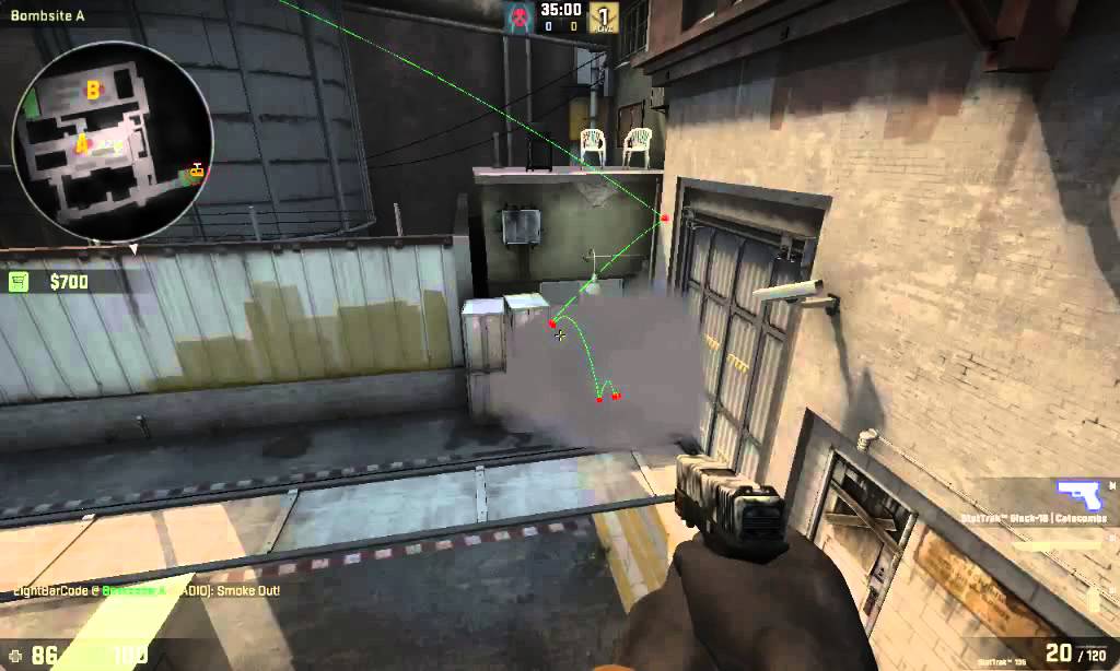 CS:GO - Train - Smoke - Exit from Ladder Room (Popdog) to BS A from the ...