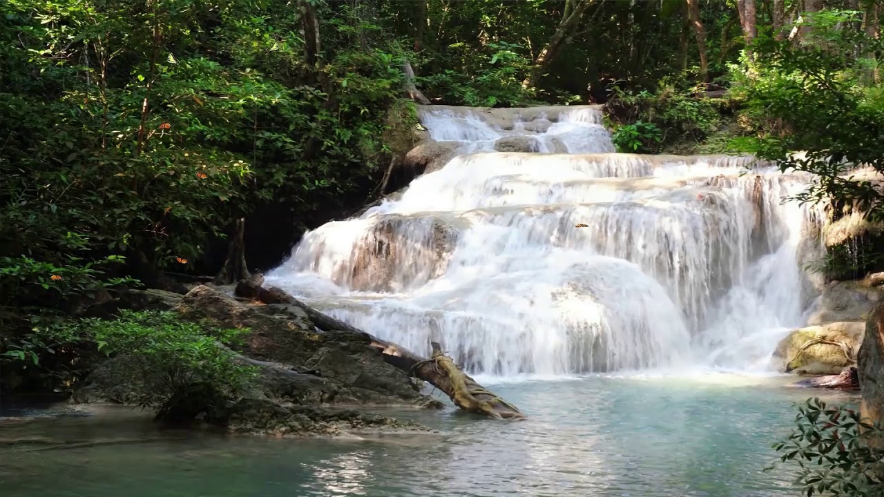 Relaxing & Calming Waterfall Meditation Therapy - YouTube
