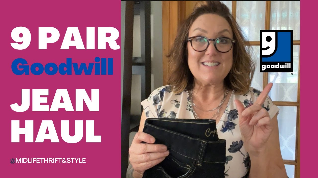Goodwill Blue Jean Haul Show and Share - YouTube