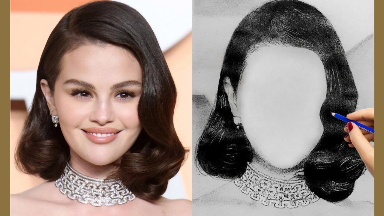 Selena Gomez Realistic Drawing Timelapse | You Won’t Believe This ...
