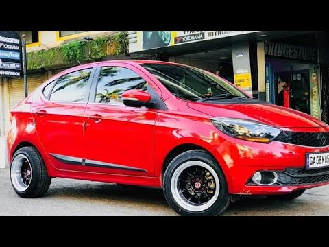 TATA TIGOR modified alloy wheel + ultra wide tyres - YouTube