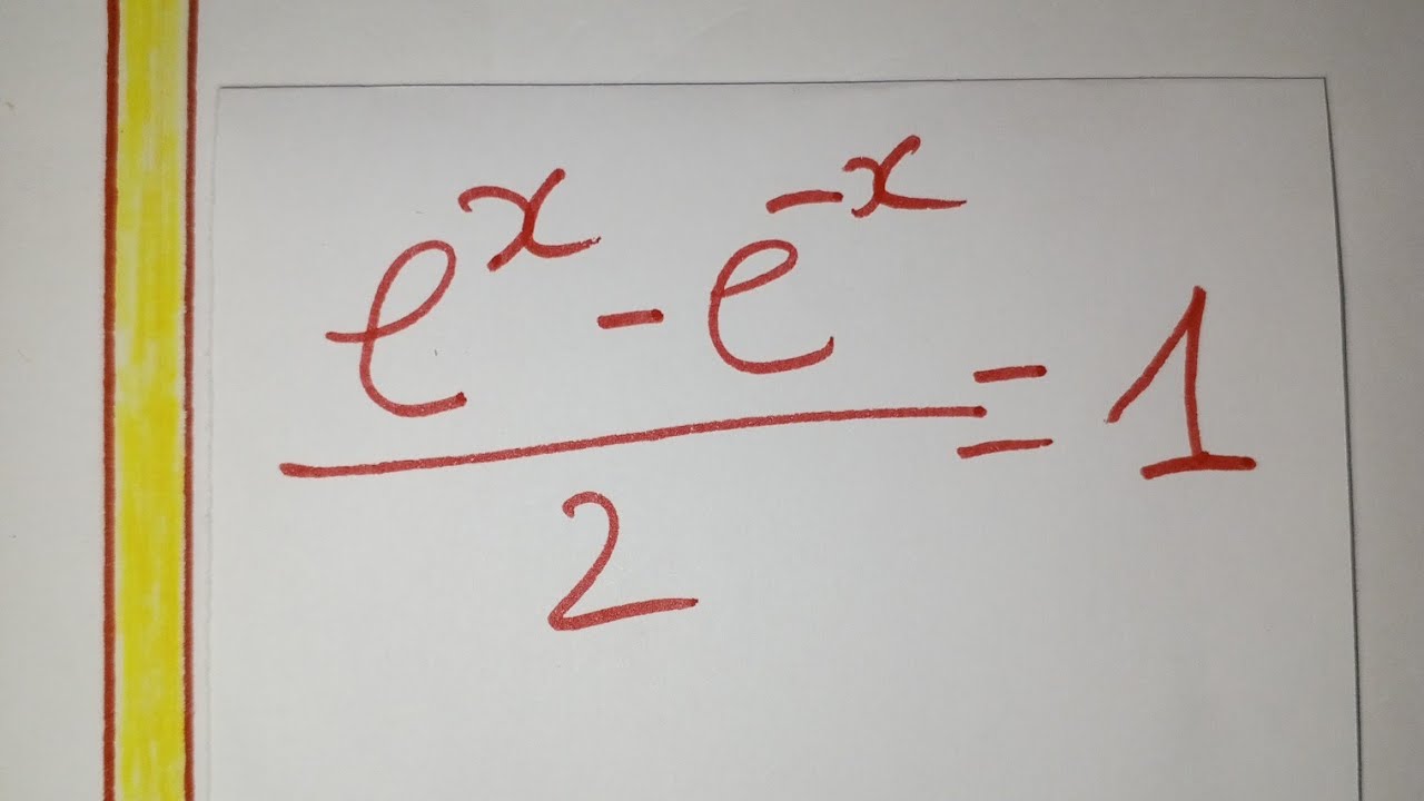 e^x-e^-x/2=0. e^x-e^(-x)/2=0 exponentiel de X moins exponentiel de ...