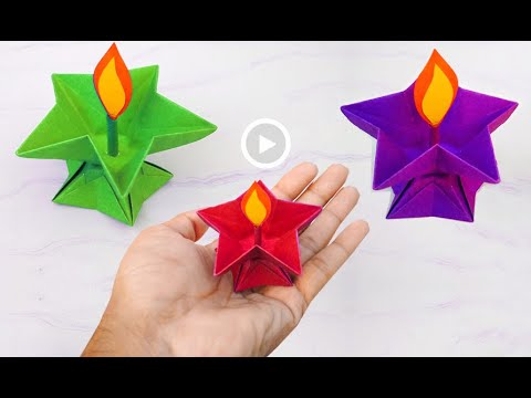 How to make paper diya | paper diya decoration at home | diy paper diya ...