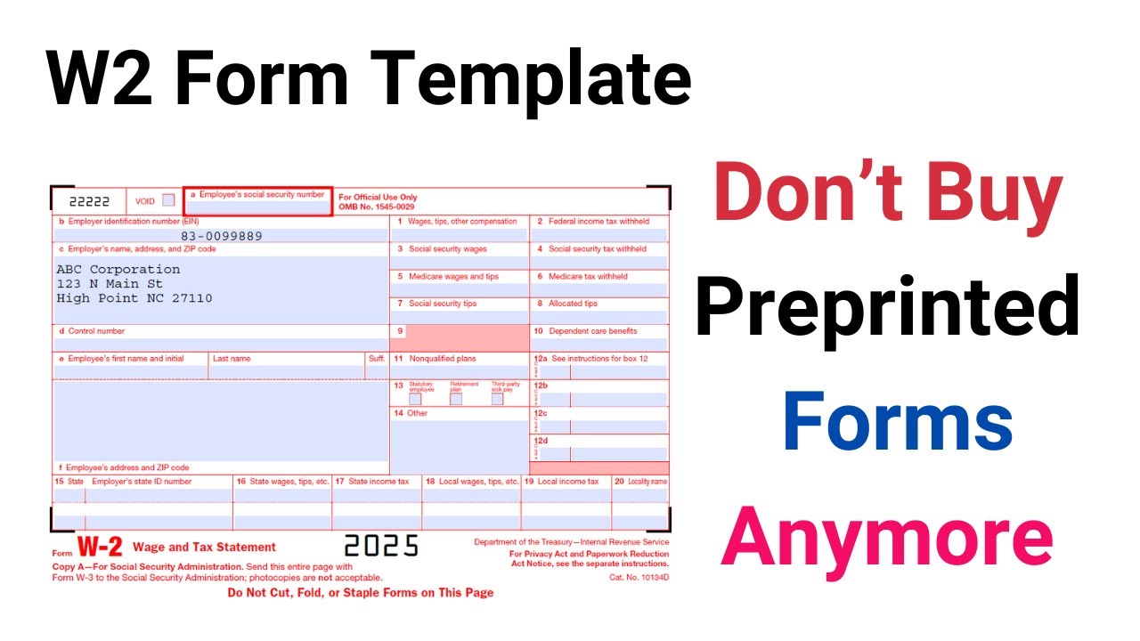 How to Fill W2 Forms: Simplify Tax Prep with This Easy Template - YouTube