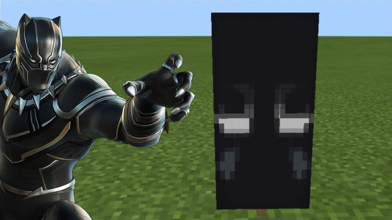 How to make a Black Phanter banner in minecraft - YouTube