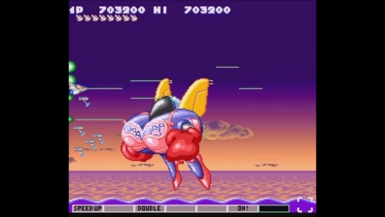 Jikkyou Oshaberi Parodius SFC -Vic Viper level 7 clear (2-1) - YouTube