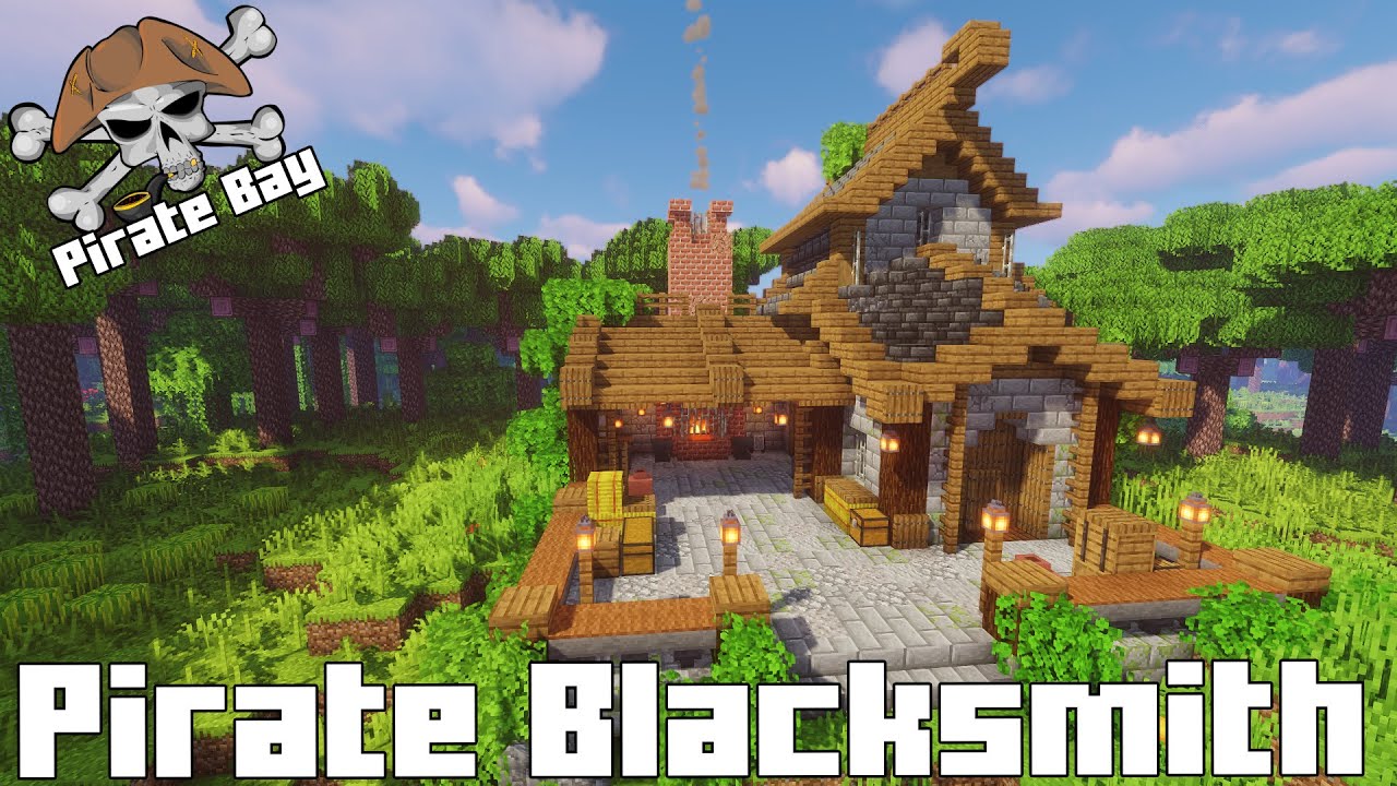Build a Pirate Bay Blacksmith in Minecraft #minecraft - YouTube