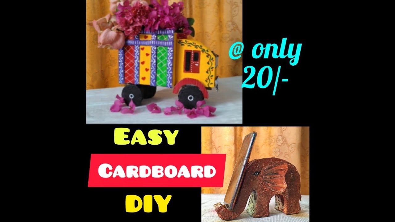 How To Make Phone Stand || Making Cardboard Truck || Easy Craft Ideas ...