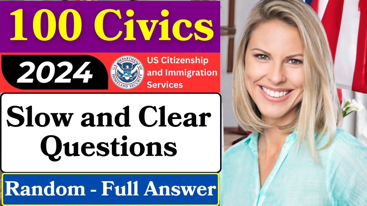 2024 Random 100 Civics Questions and Answers by Group: US Citizenship ...