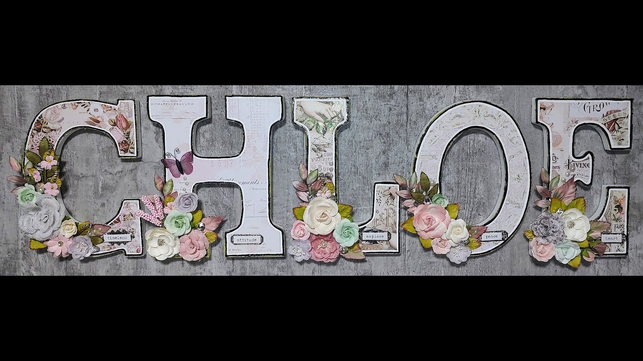 HIGH-END NURSERY/KIDS/ROOM WALL DECOR - CHLOE - PERSONALIZED NAME SET ...