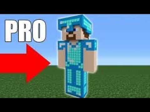 Minecraft diamond armour statue tutorial - YouTube