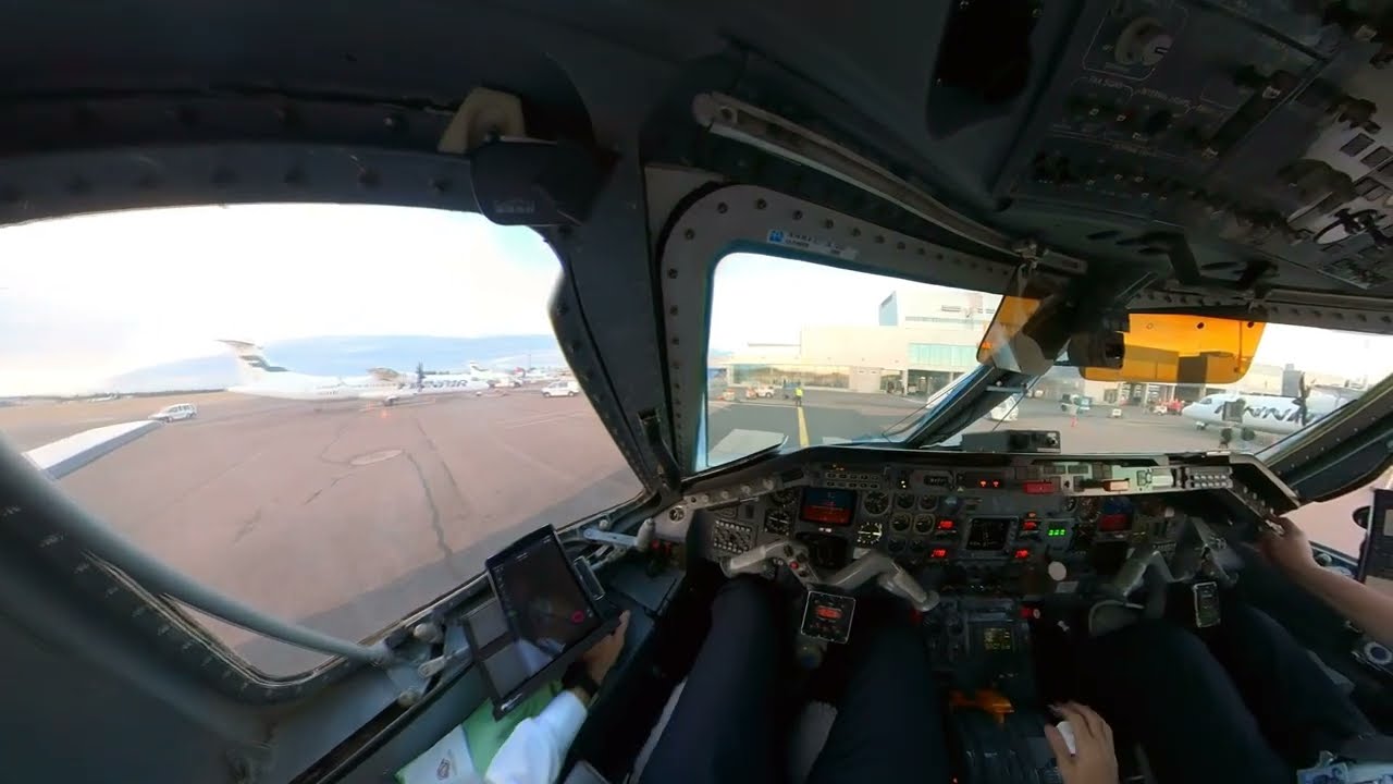 Embraer 120 Powerback and take-off from Helsinki | Cockpit View | Life ...