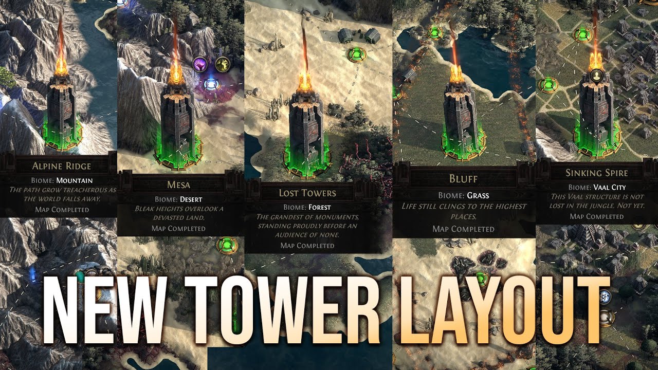 4 New Tower Maps layout showcase - Path of exile 2 - YouTube