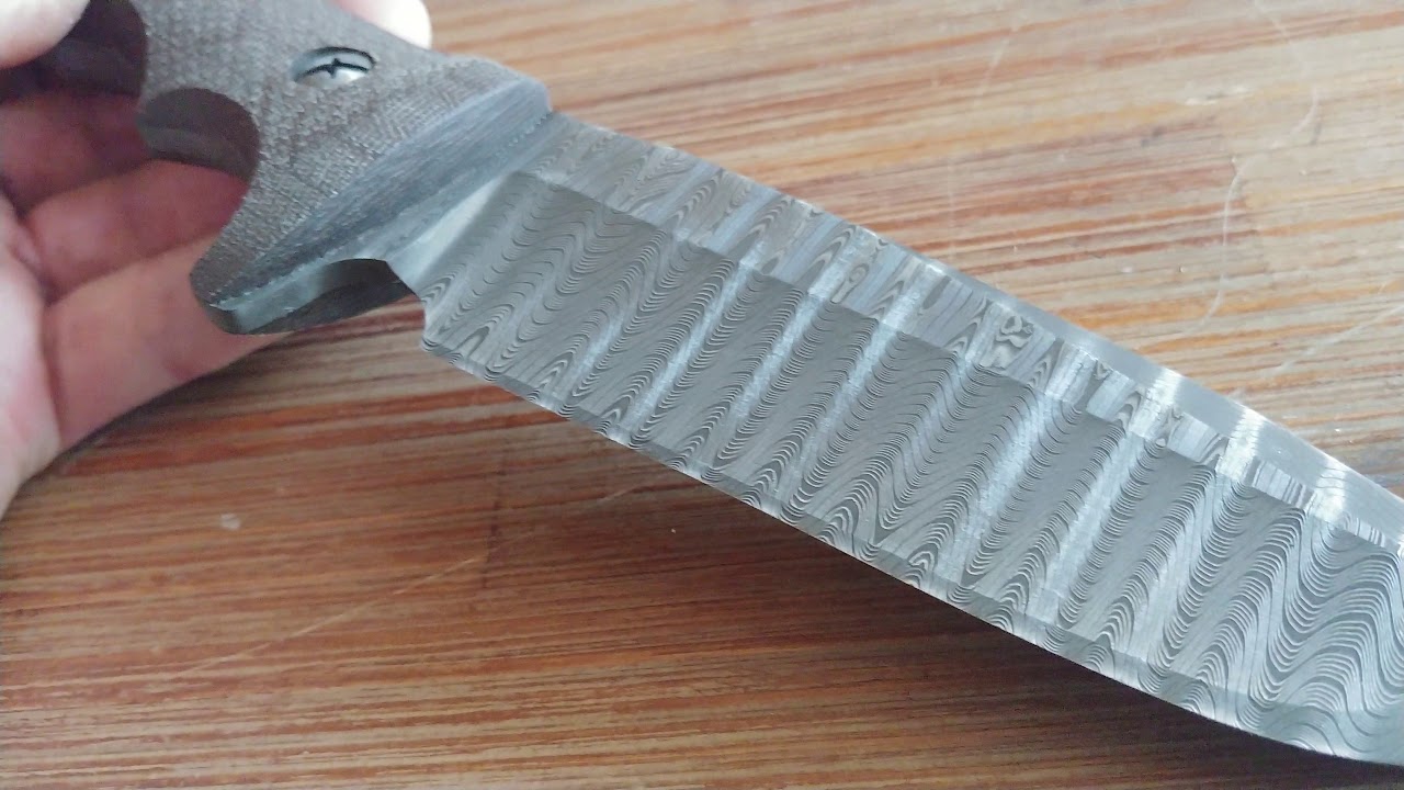 Chad Nichols stainless damascus fun project knife - YouTube