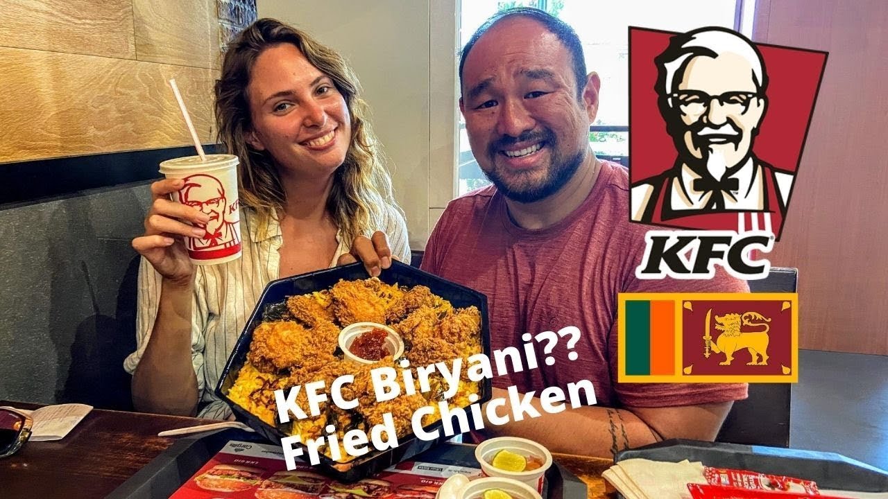 American Tries KFC in Sri Lanka | Fried Chicken Biryani Rice | It was ...