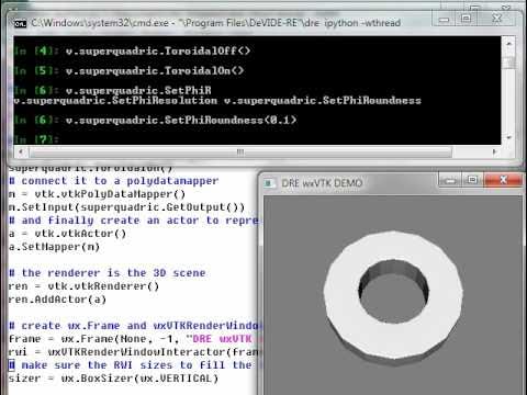 Introspect running wx VTK Python apps with the DRE - YouTube