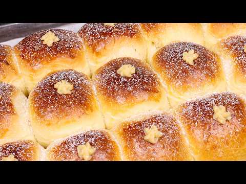 Yumuşacık muhallebili çörekler. En iyi yoğurma tekniği! Kolay muhallebili çörek tarifi
