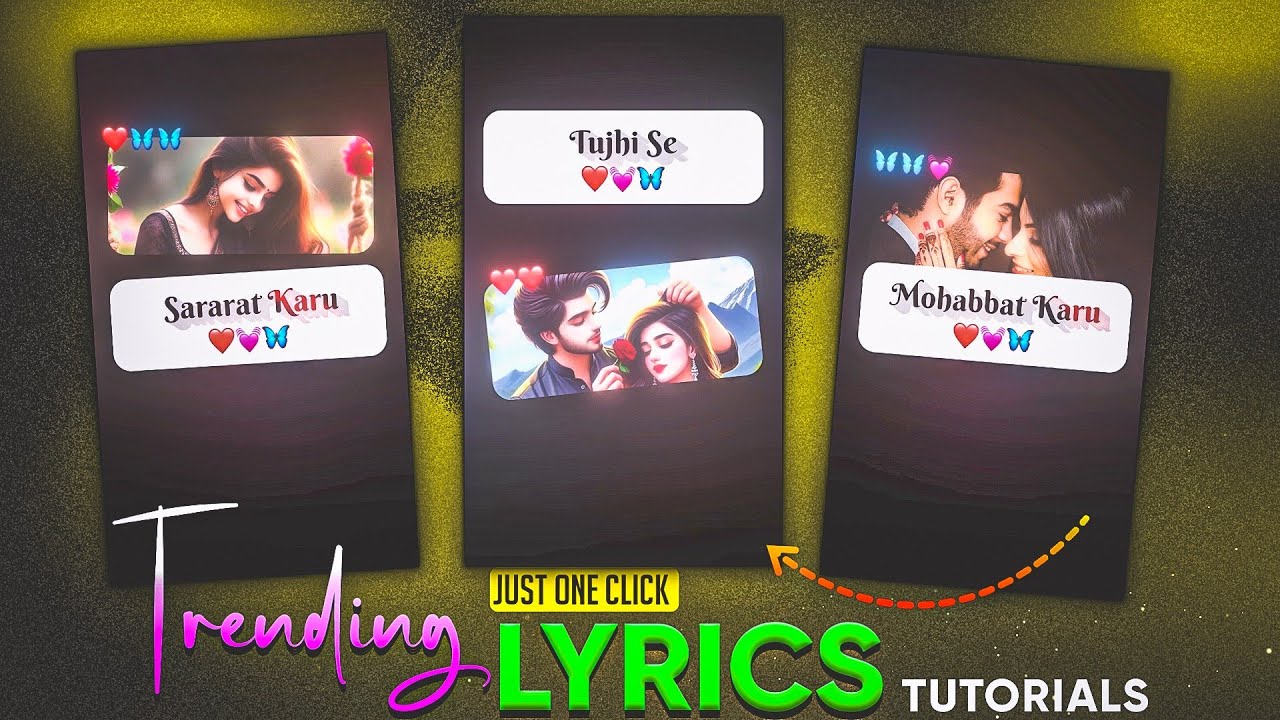 🔥4K+ Full Screen Photo Moving Lyrics Video Editing alight Motion ...