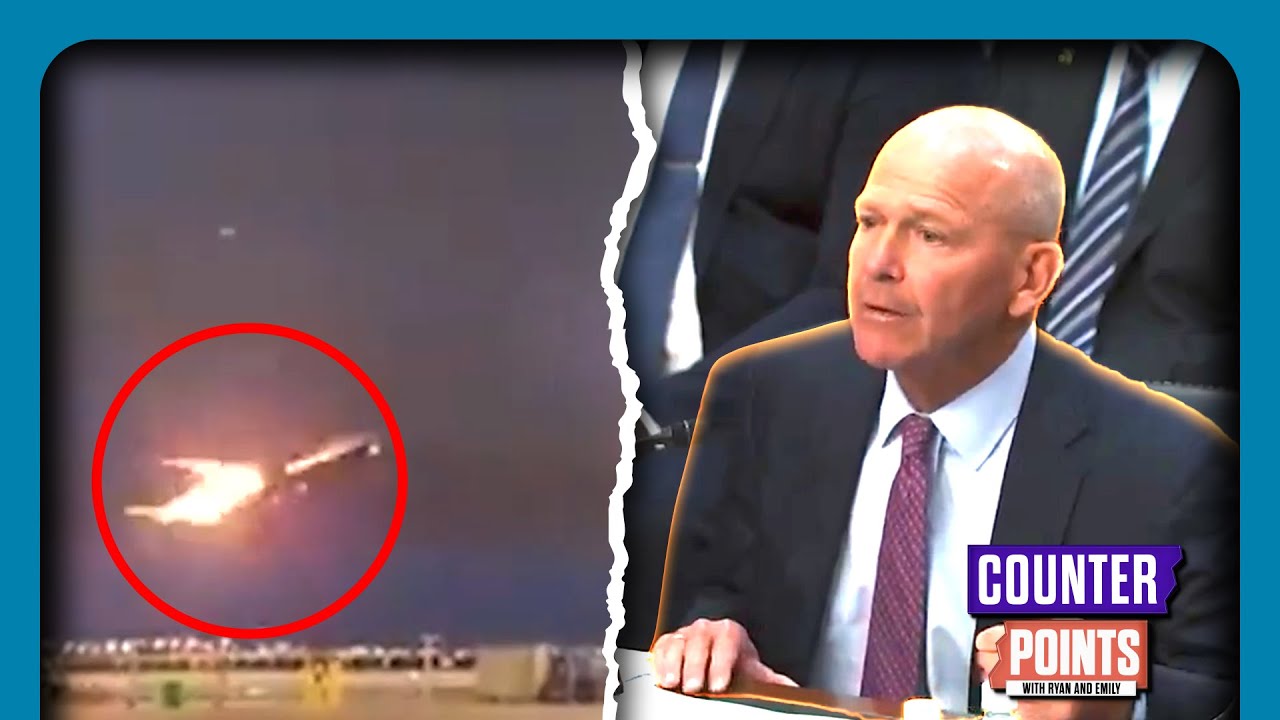 SHOCK VIDEO: Boeing Jet IN FLAMES As CEO Grilled - YouTube