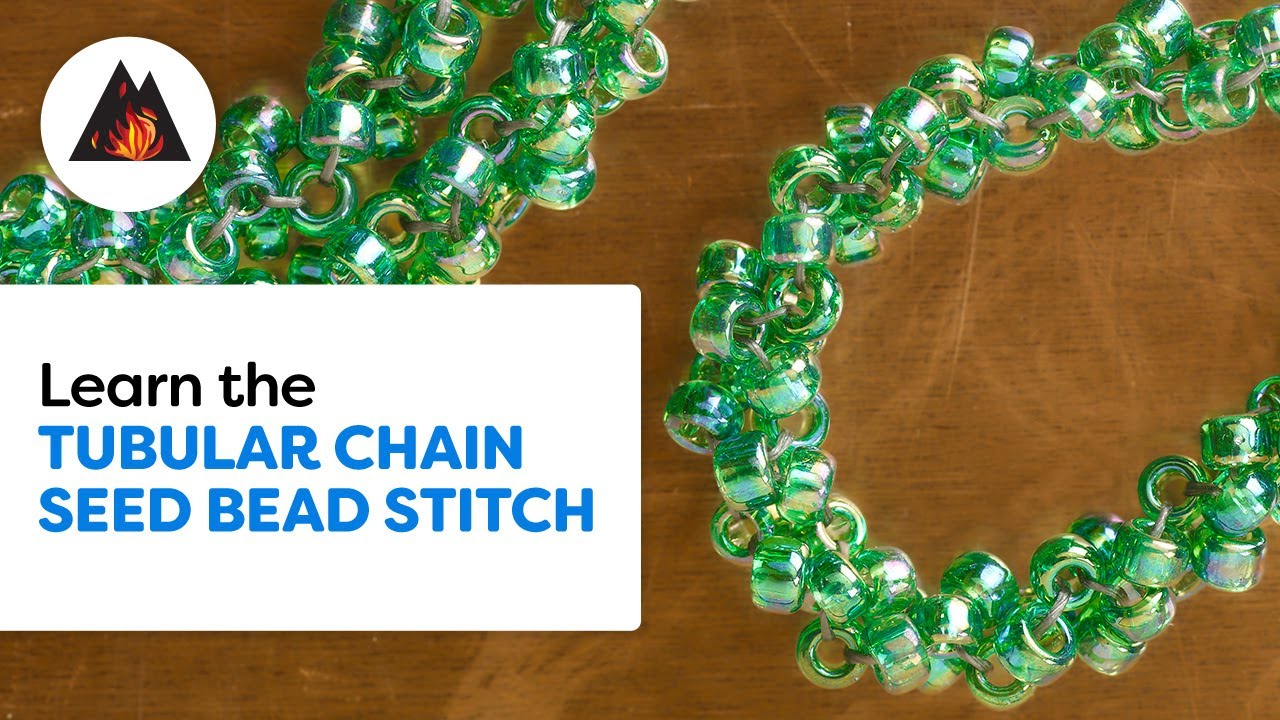 Learn How To Create A Stunning Tubular Chain With Seed Beads! - YouTube