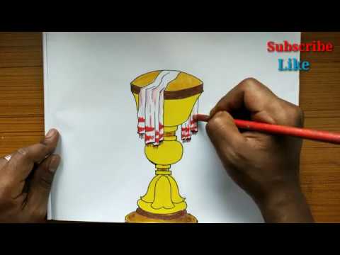 Step by step Assamese Sarai drawing/ How to draw Assamese Sarai for ...