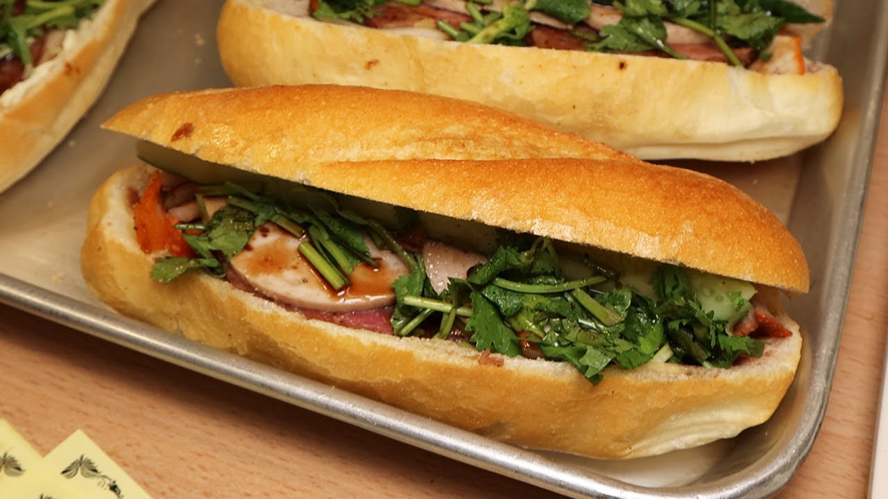 Vietnamese Food - Crispy Banh Mi sandwich - YouTube