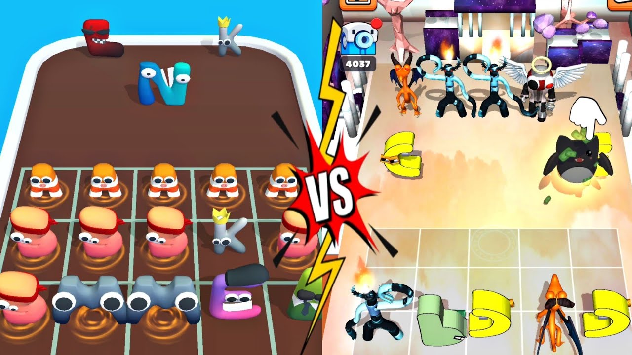 Merge Alphabet ABC Letter Run vs Merge Monster Rainbow Alphabet, Merge ...