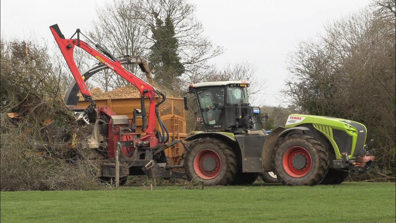 Monstrous Forest Wood Chipper Consumes a Whole Tree - YouTube