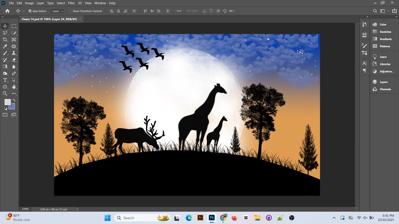 Adobe Photoshop Landscape Design ll Digital Art for Beginners ll Class ...