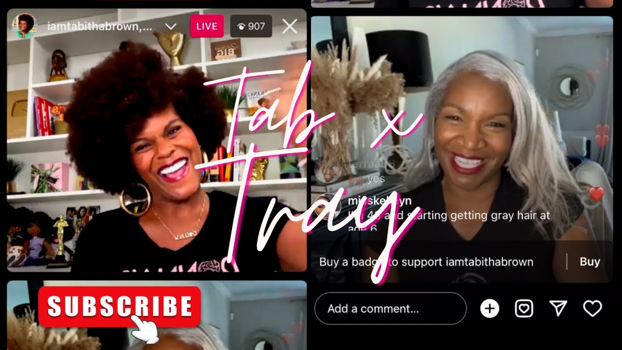 TraysGoingGray x Tabitha Brown IG Live | Black Business Month | Donna’s ...