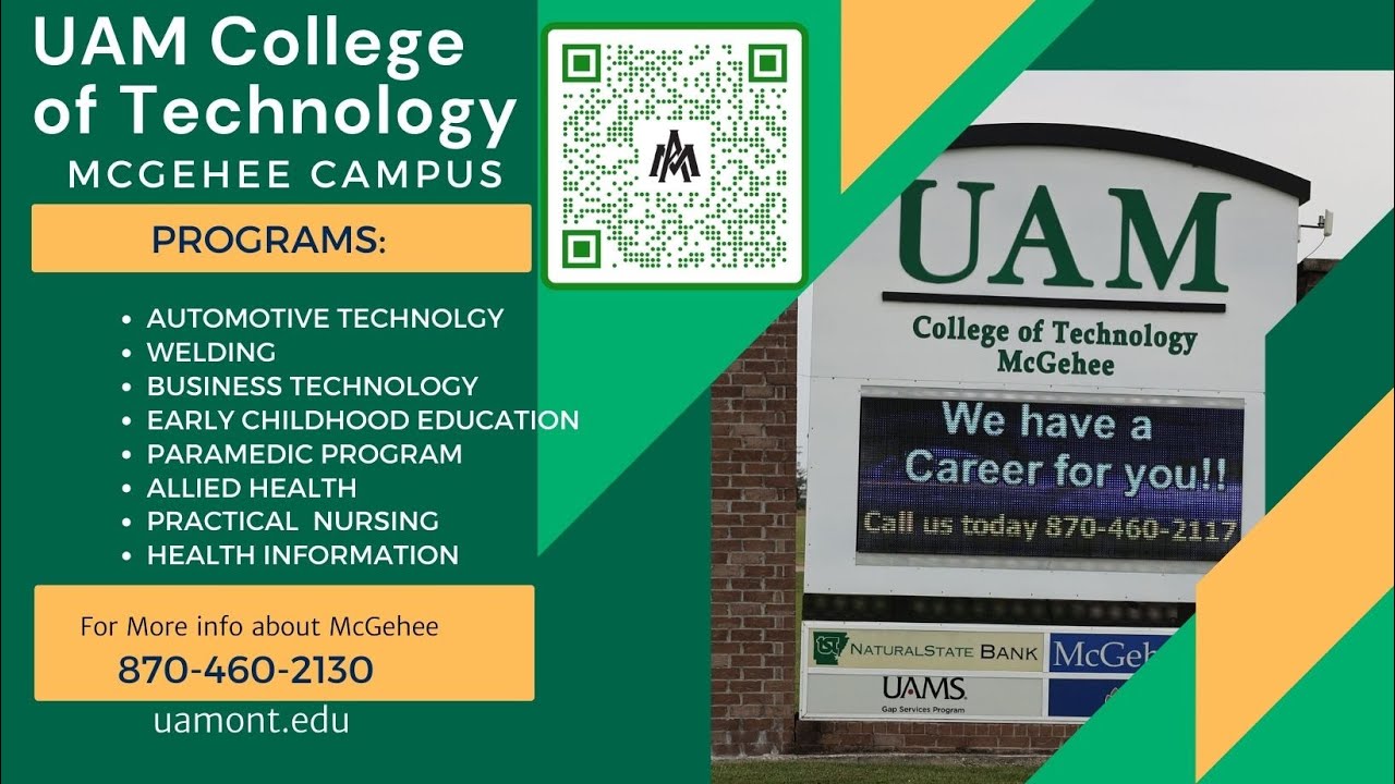 UAM College of Technology, McGehee Campus Programs - YouTube