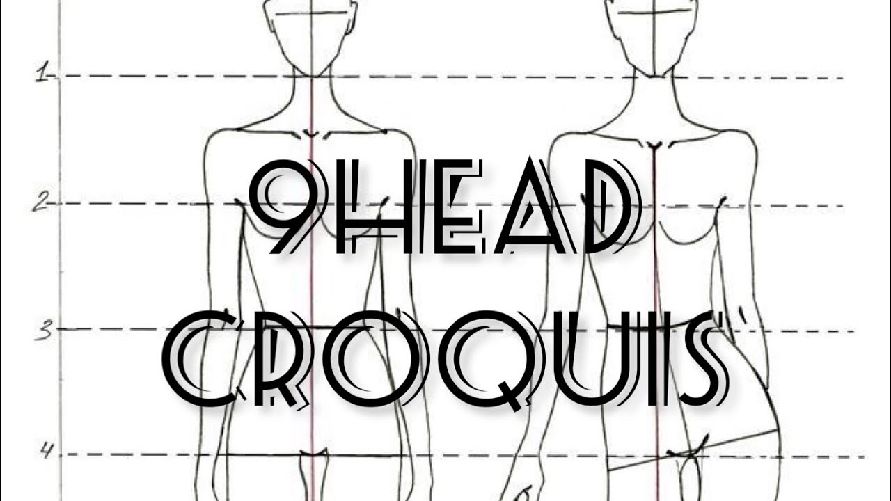 How to draw Fashion Croqui|Step by step|Basic croqui in front pose |9 ...
